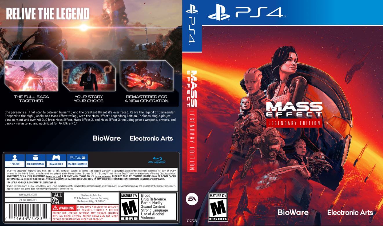 Mass Effect Legendary Edition crie sua própria capa para PS4 e Xbox One ...
