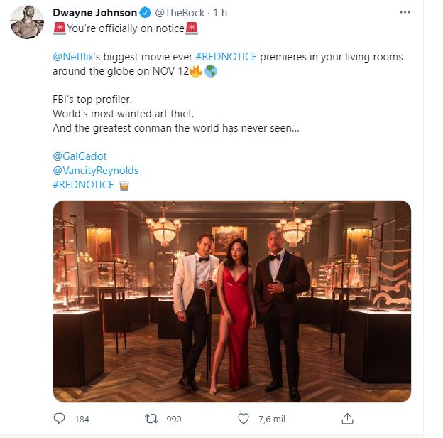 Dwayne Johnson divulga primeira imagem de Alerta Vermelho - MeUGamer