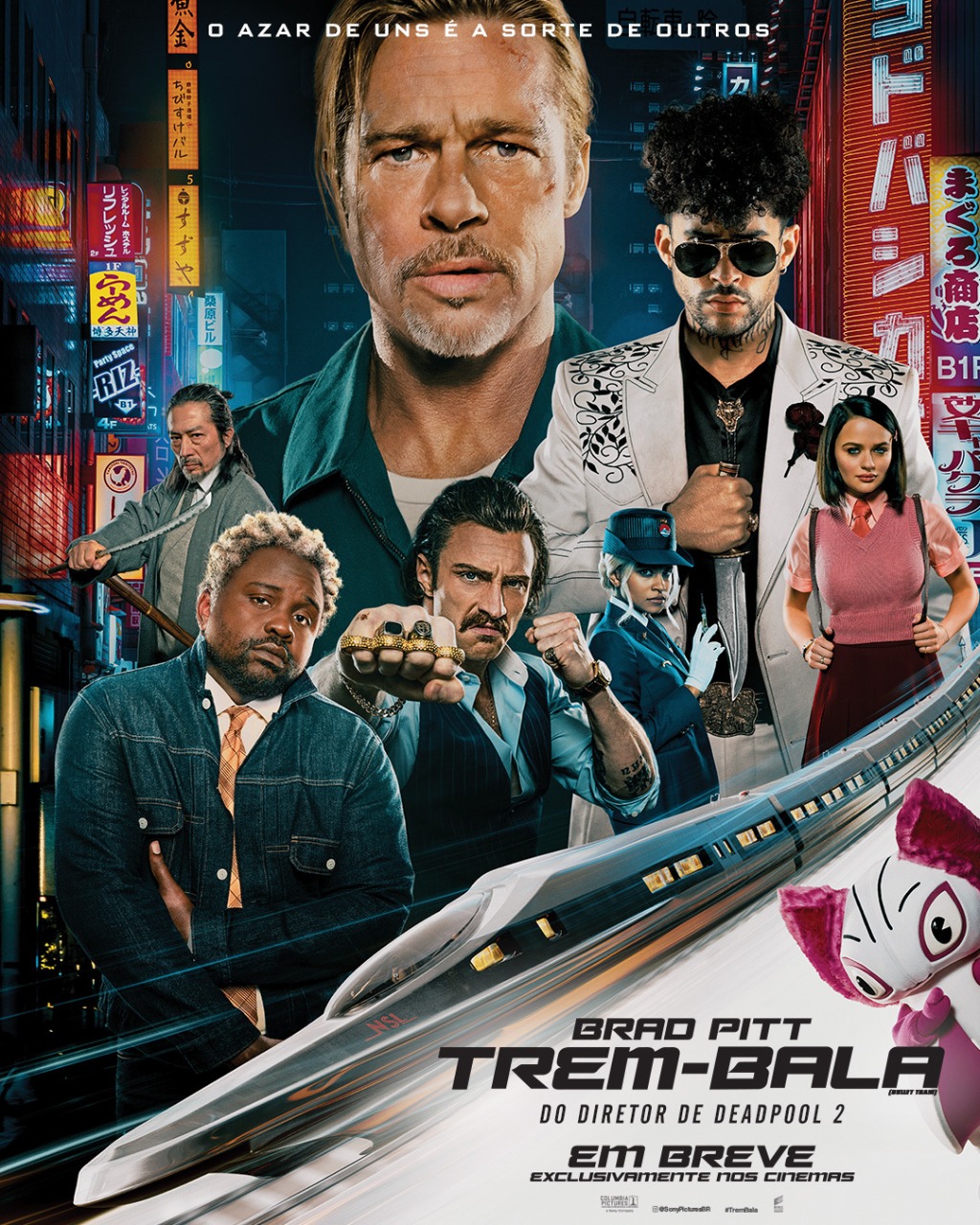 Trem-Bala: filme com Brad Pitt ganha novo trailer e pôster oficial ...
