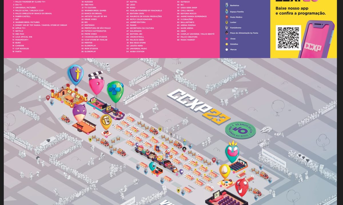 Confira o mapa completo da CCXP 2023