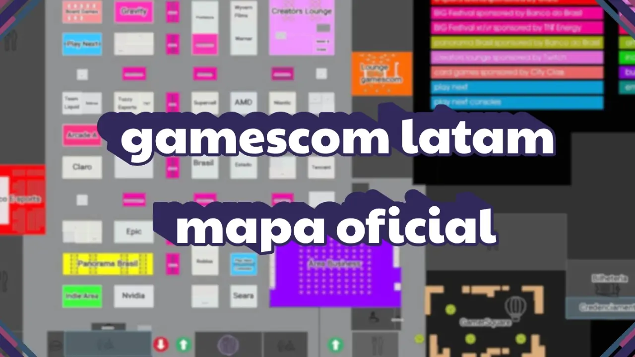 Confira o mapa oficial da gamescom latam 2025 e trace sua rota interativa pelo evento - MeUGamer